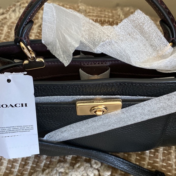 Coach | Bags | Nwt Coach Blk Leather Snake Embellished Mini Lane And Mini Zip Case Set | Poshmark